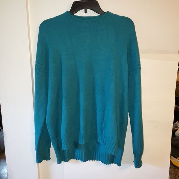 Cyrus | Sweaters | Cyrus Womens Teal Blue Ribbed Knit Sweater Pullover ...
